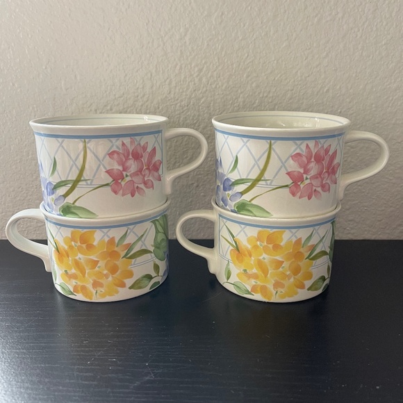 Mikasa | Dining | Mikasa Intaglio Pottery Cups Set Of 4 Pcs | Poshmark